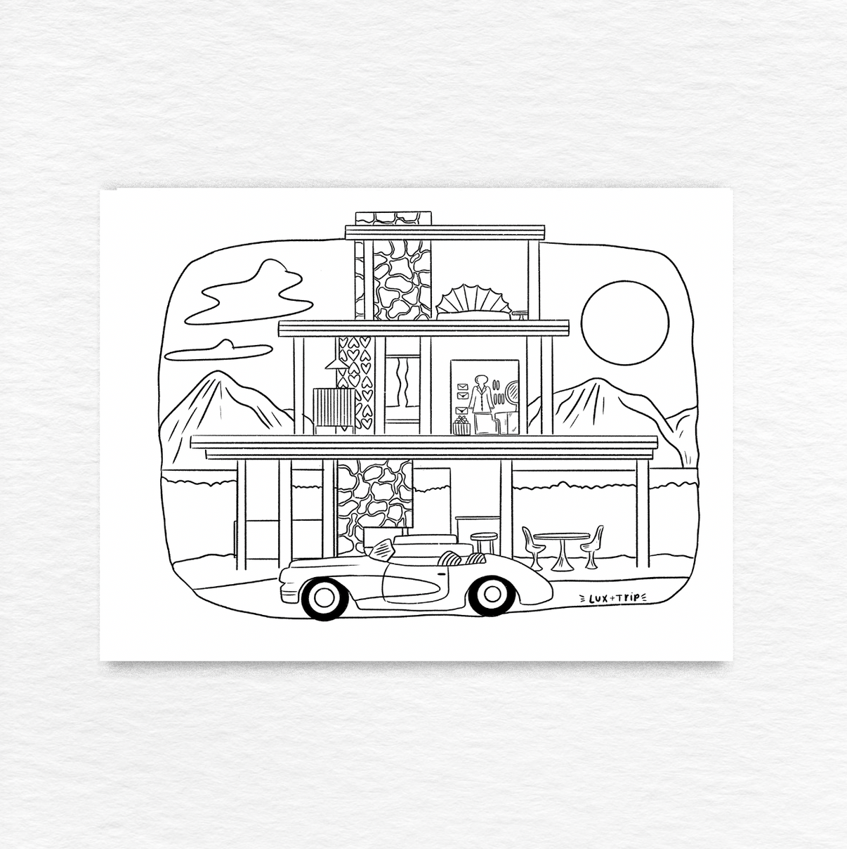 Printable Barbie House Coloring Page – Lux + Trip